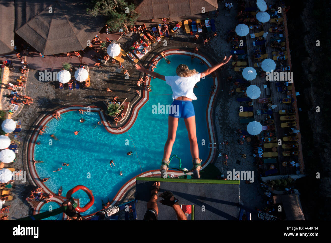 Aerial jump pool hi-res stock photography and images - Alamy