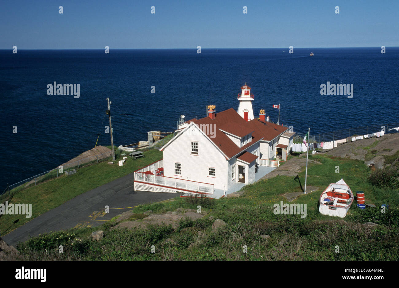 Lighthouse at the harbour entrance of St John´s, Newfoundland Stock ...