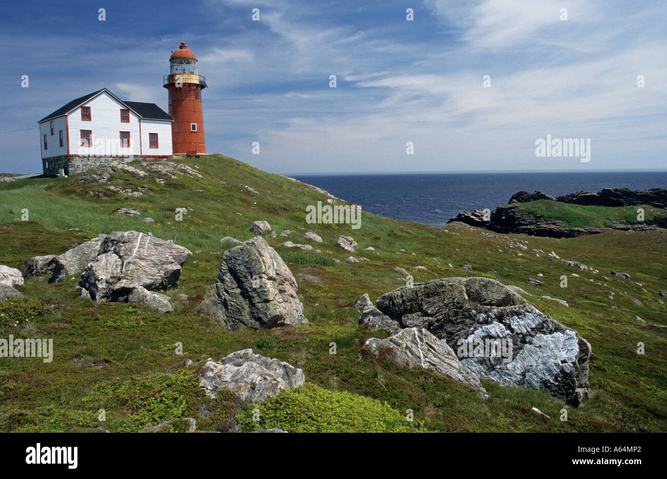 Lighthouse at Ferryland, Avalon Peninsula, Newfoundland Stock Photo - Alamy
