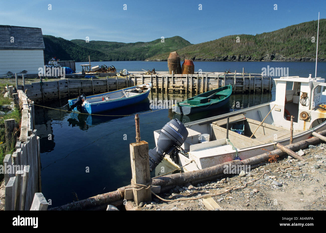Small fishing harbour near Norris Point, Newfoundland Stock Photo - Alamy