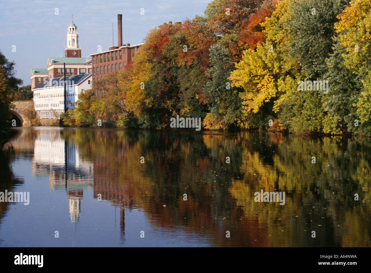 Textile mills along the Blackstone River in Pawtucket Rhode Island ...