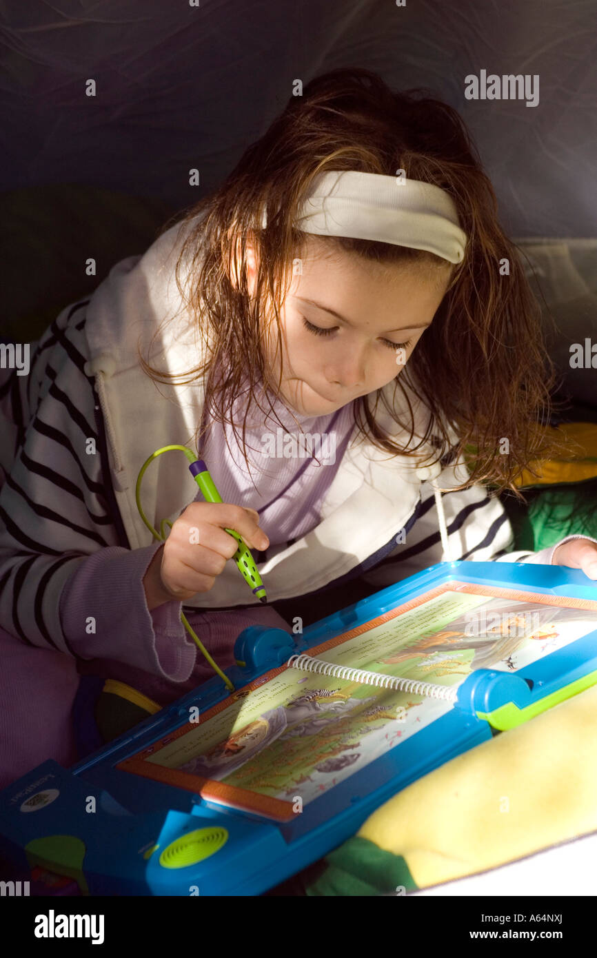 girl in tent Stock Photo - Alamy