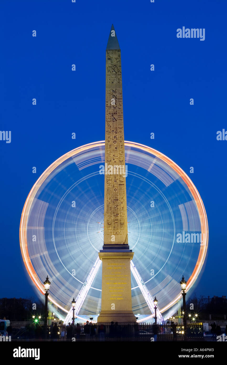 Obelisk of Place de la Concorde at Paris - France Stock Photo - Alamy