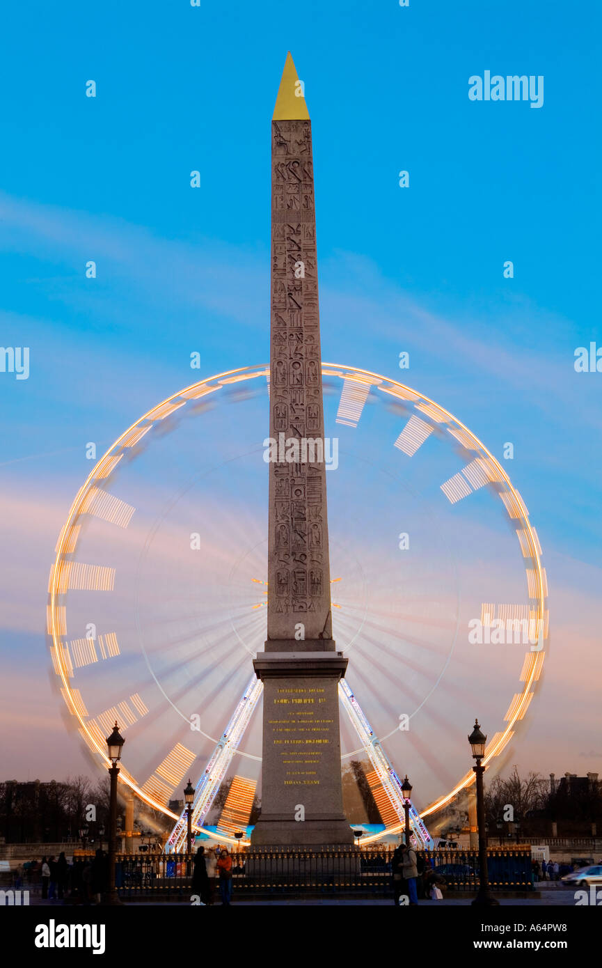 Obelisk of Place de la Concorde at Paris - France Stock Photo - Alamy