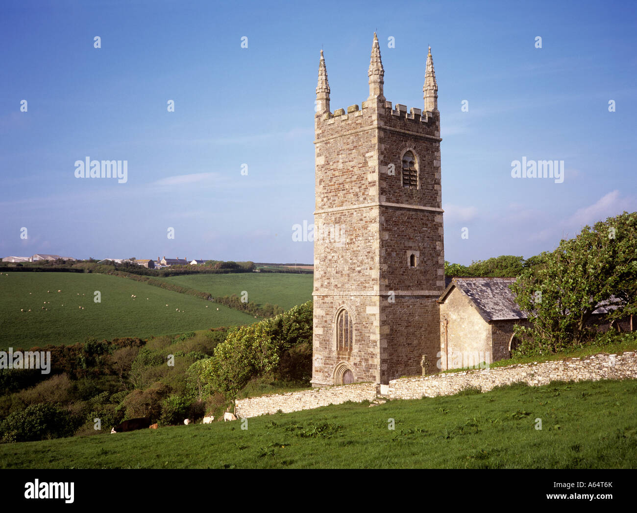 UK Cornwall Morwenstow Church Stock Photo - Alamy