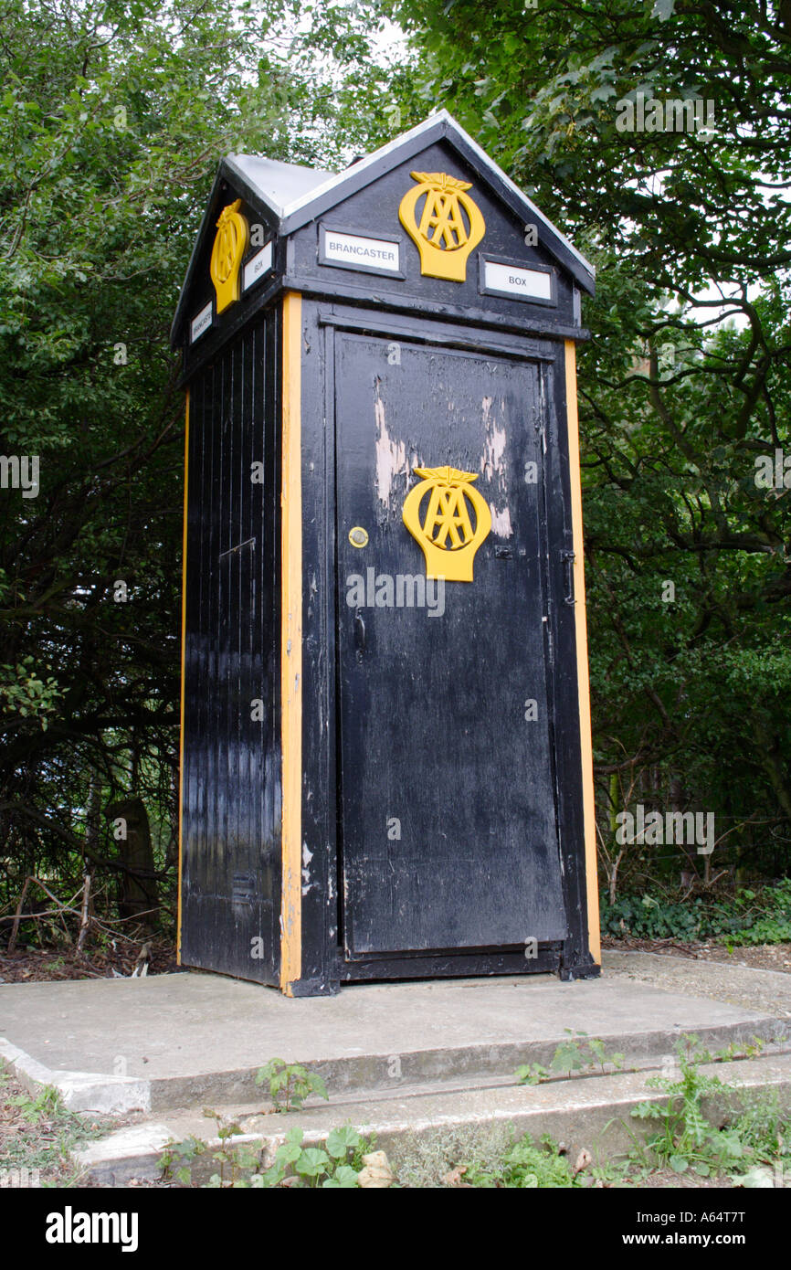 An old AA phone box by the roadside in Norfolk Stock Photo - Alamy