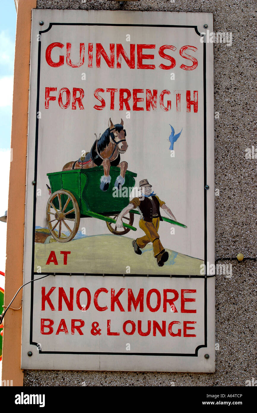 Co Fermanagh Knockmore old enamelled Guinness advertising sign Stock ...