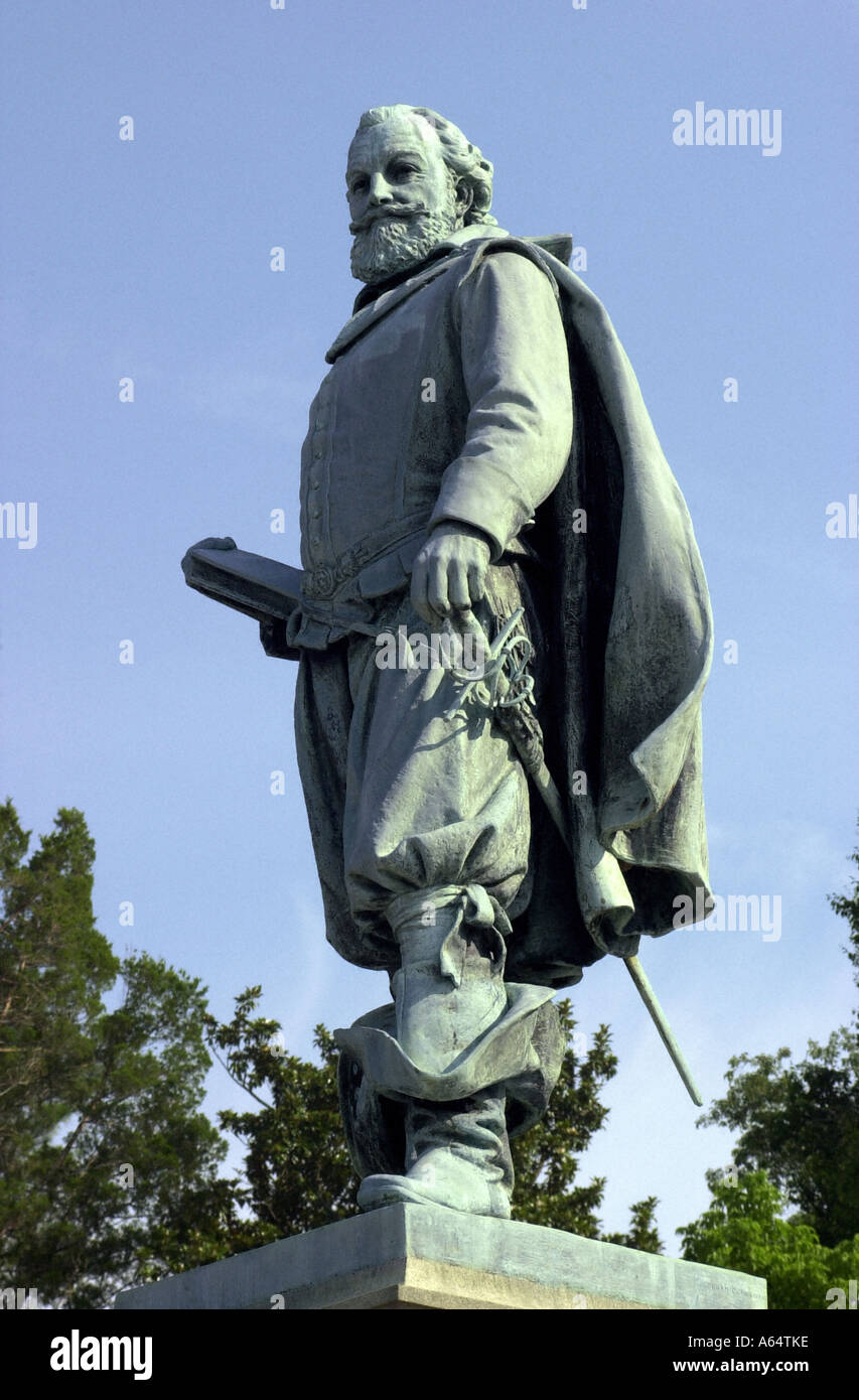 Statue of John Smith at the original site of Jamestown Virginia ...