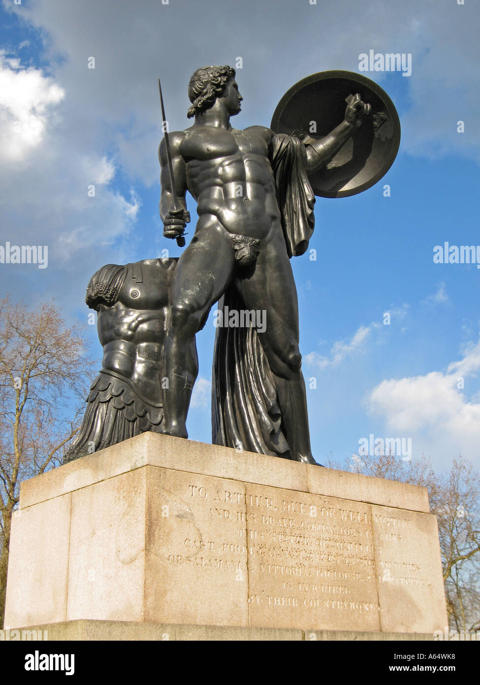Achilles Statue, Hyde Park, Park Lane, London Stock Photo - Alamy