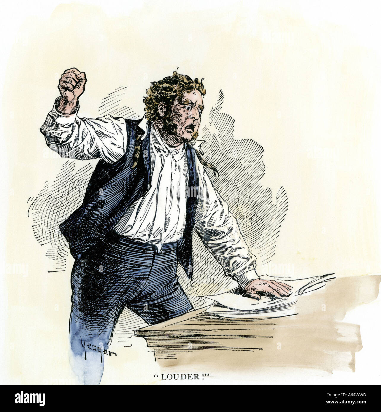 American abolitionist Elijah P Lovejoy denouncing slave owners before ...