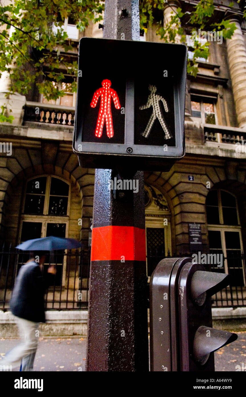 crosswalk sign in Paris, France Stock Photo - Alamy