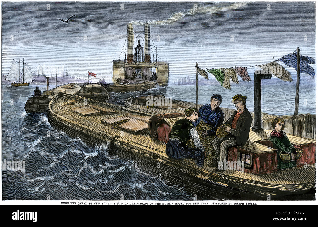 Canal barge 19th century hi-res stock photography and images - Alamy