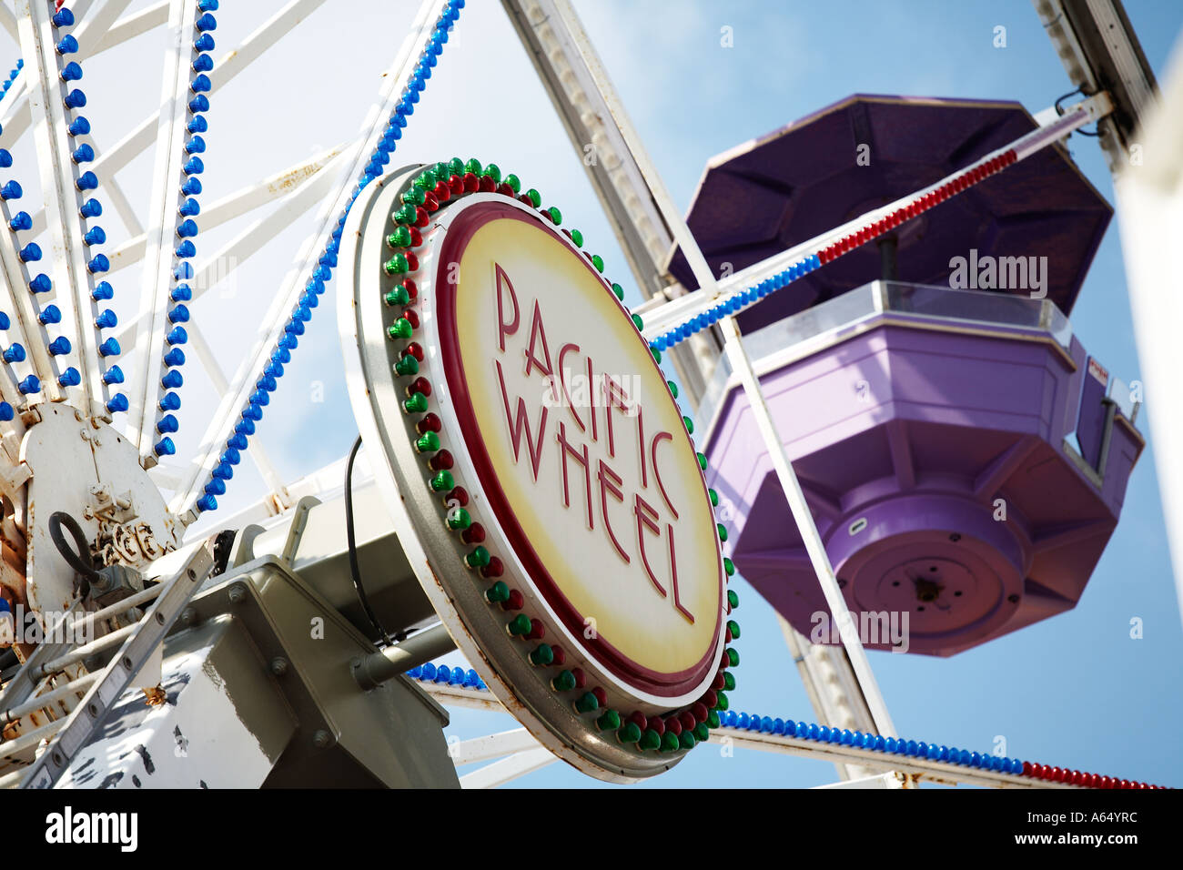 The Pacific Wheel in Pacific Park Santa Monica Pier Los Angeles County ...