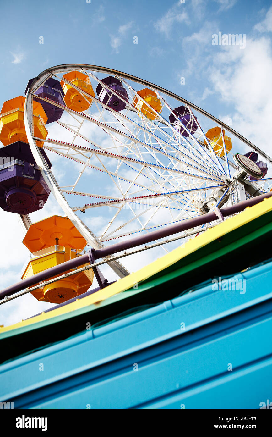 Ferris Wheel Powered by Solar Energy in Pacific Park Santa Monica Pier ...