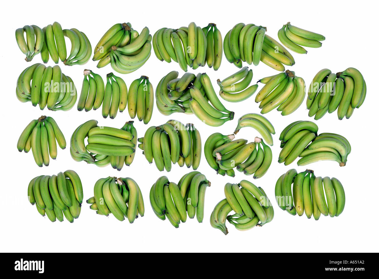 bunch bunches of bananas on white Stock Photo - Alamy