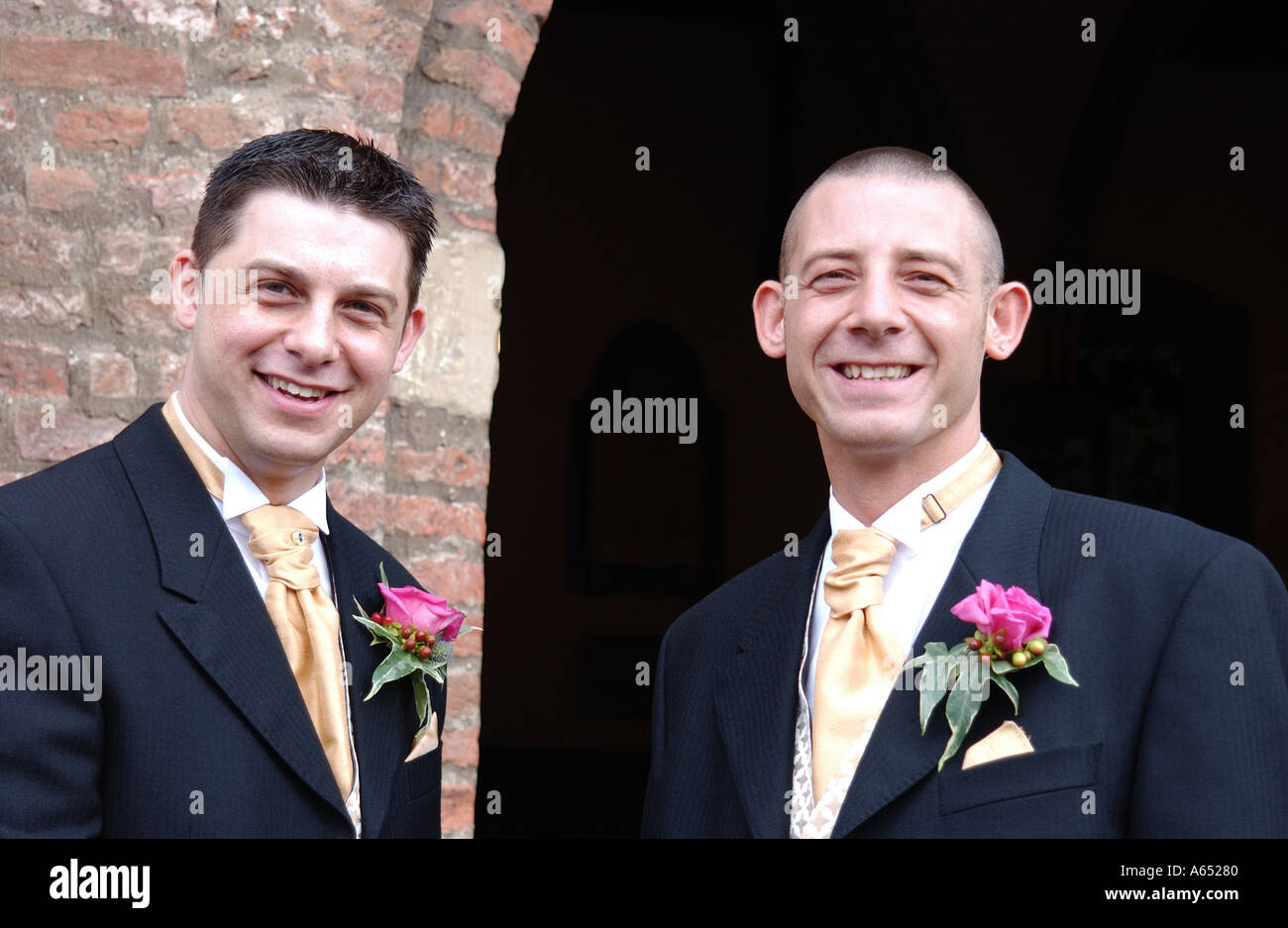 groom and best man on wedding day Stock Photo - Alamy