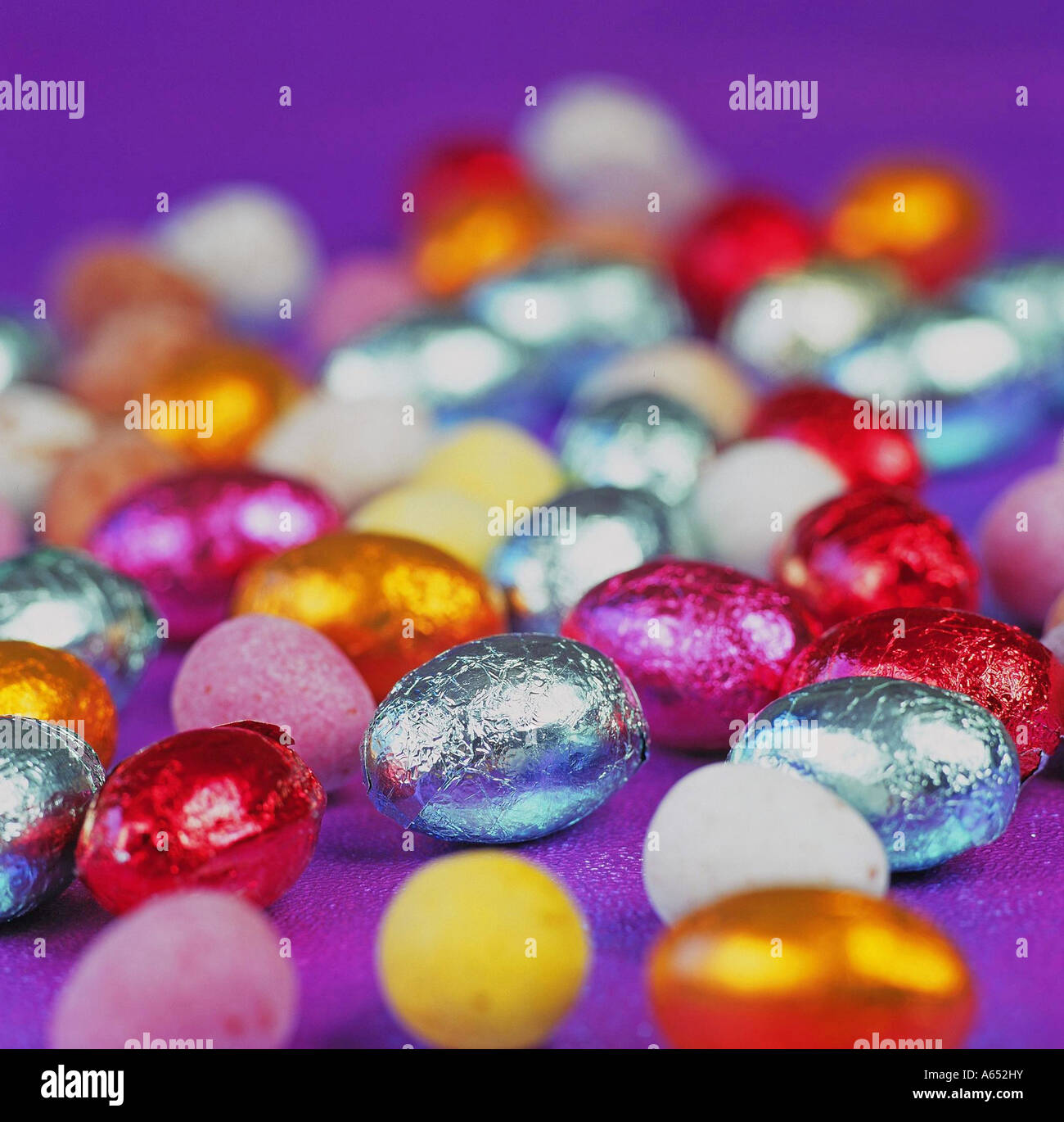 Mini chocolate eggs Stock Photo - Alamy