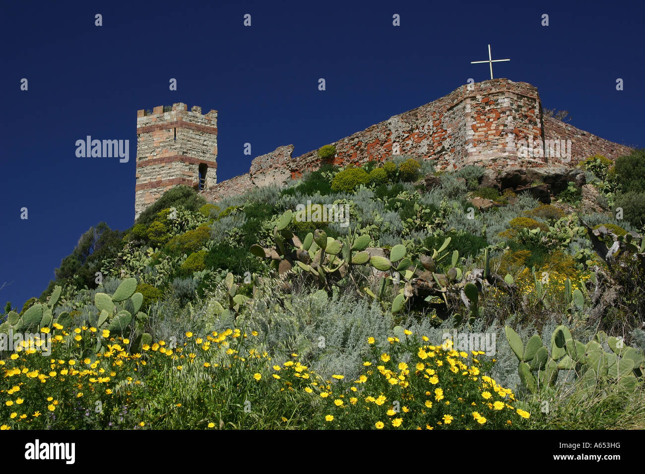 Bosa castle, Sardinia, Italy Stock Photo - Alamy