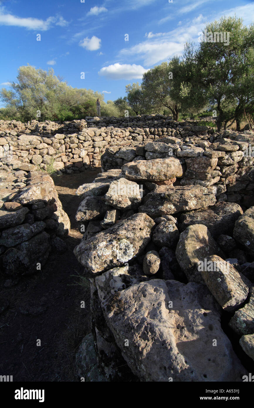 Nuraghe village Serra Orrios near Dorgali, Sardinia, Italy Stock Photo ...