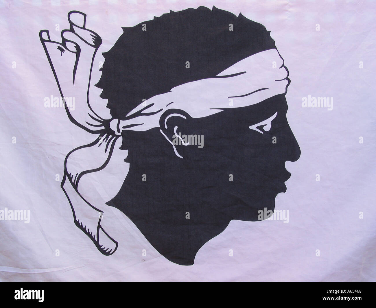 Tete de Maure Corsican National Flag Corsica Stock Photo - Alamy