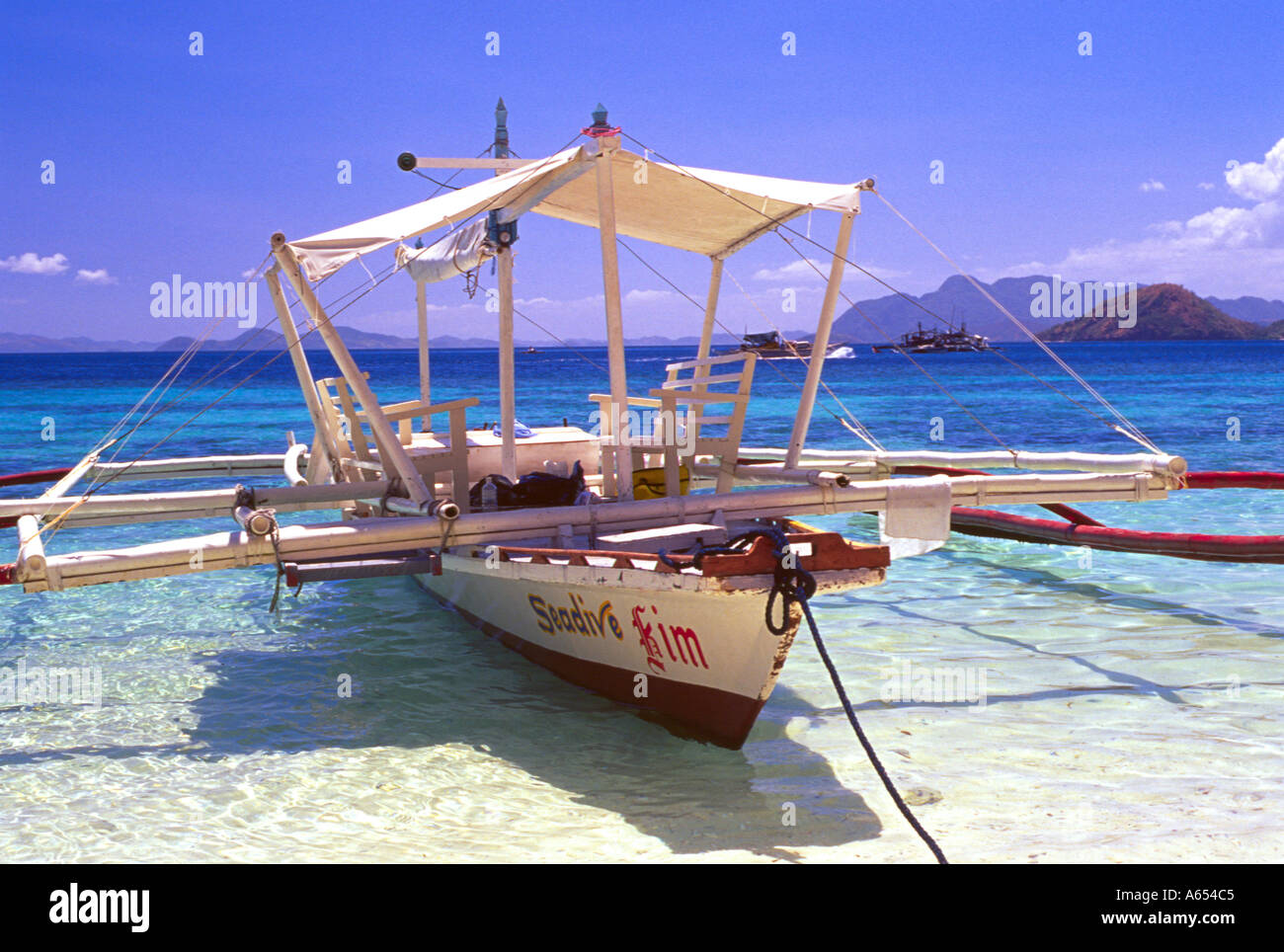 Banka Boat in Honda Bay. Palawan Philippines Stock Photo - Alamy