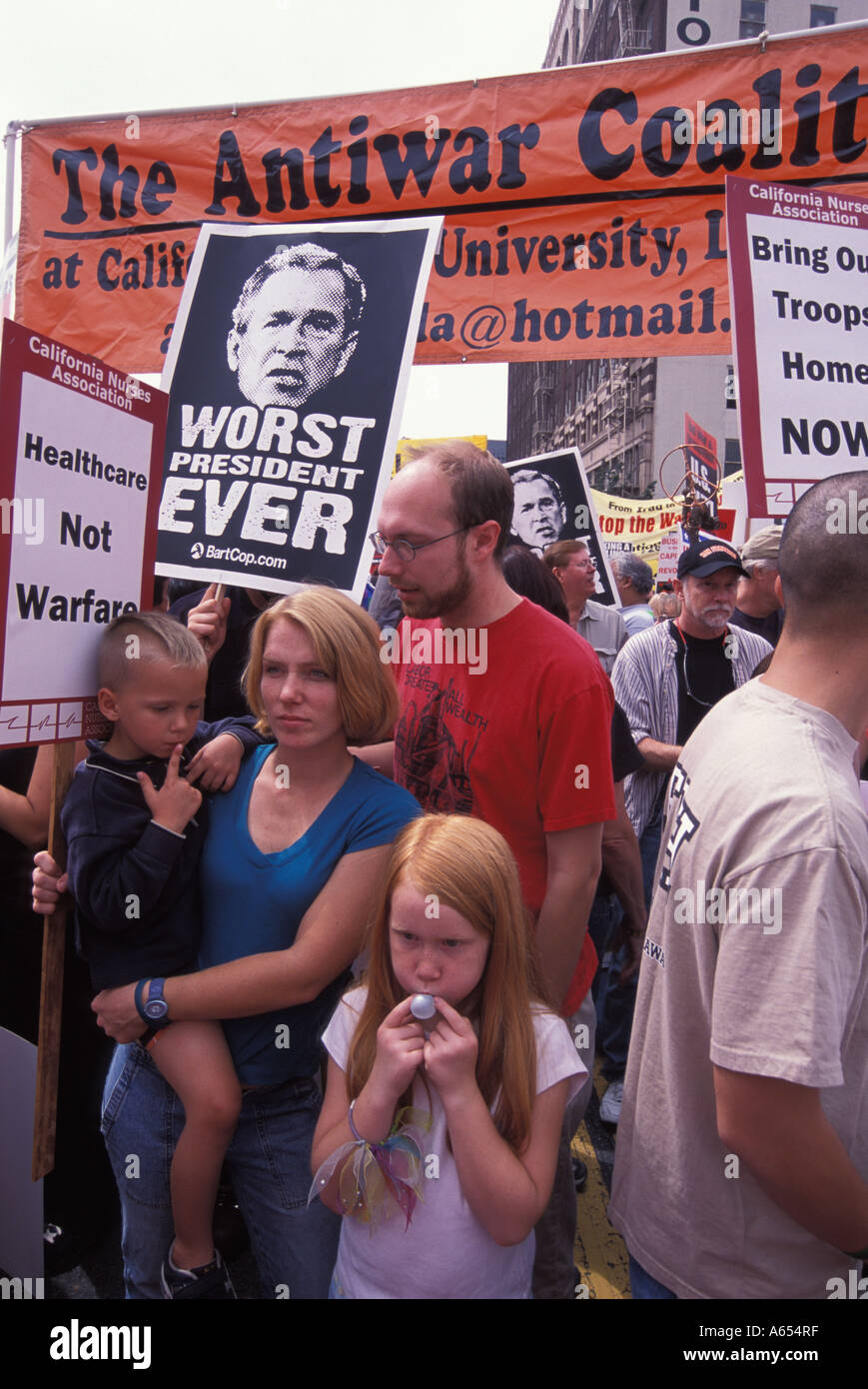 Peace March September 24 2005 Downtown Los Angeles California Stock ...