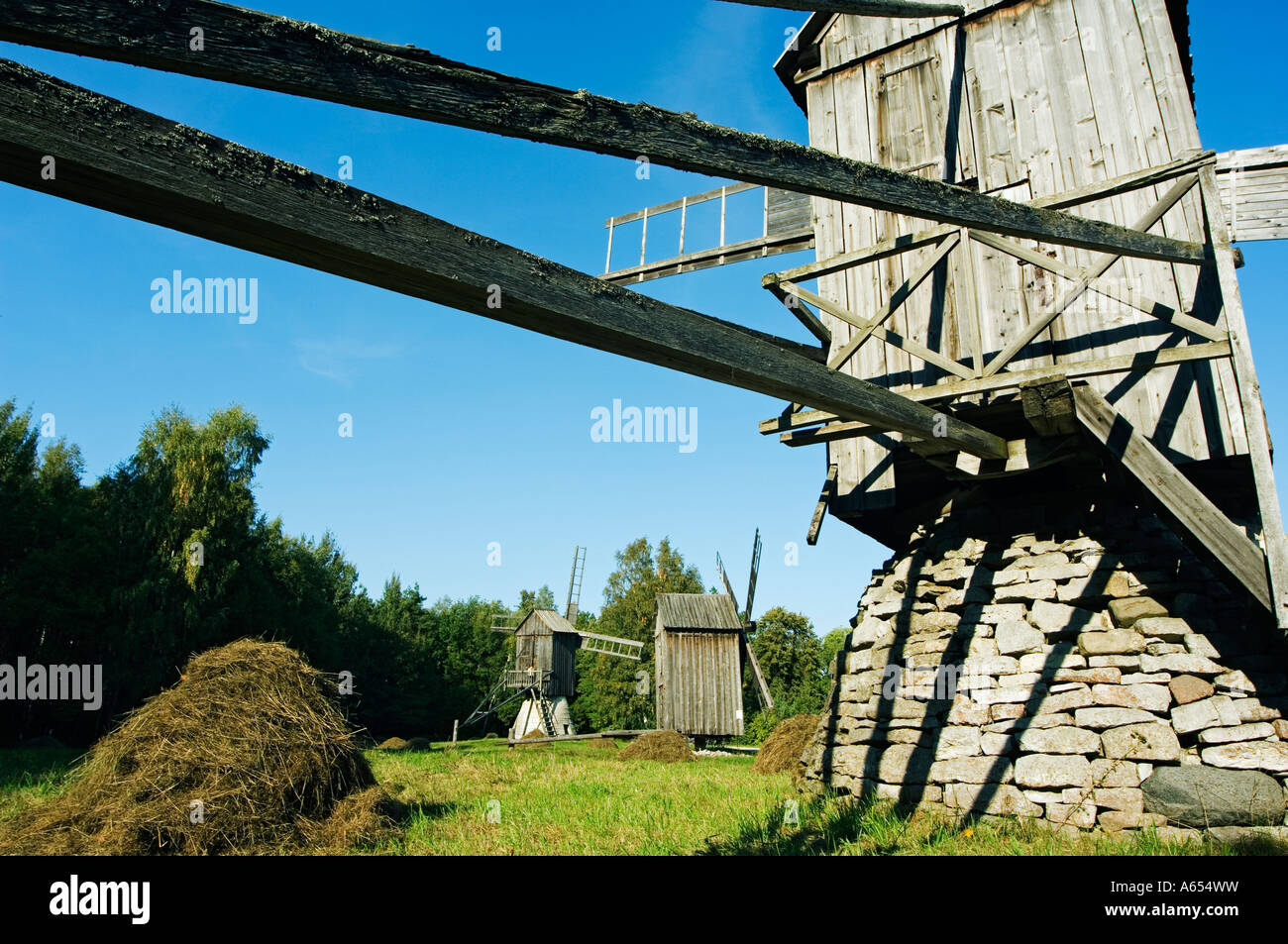 A Traditional Wooden Windmill located in Rocca al Mar at the National ...