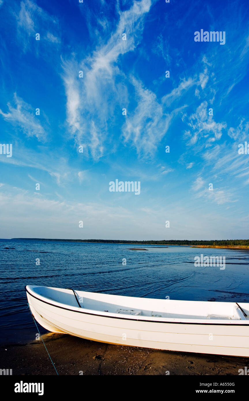 A Small Fishing Boat on Vosu Beach located in Lahemaa National Park ...