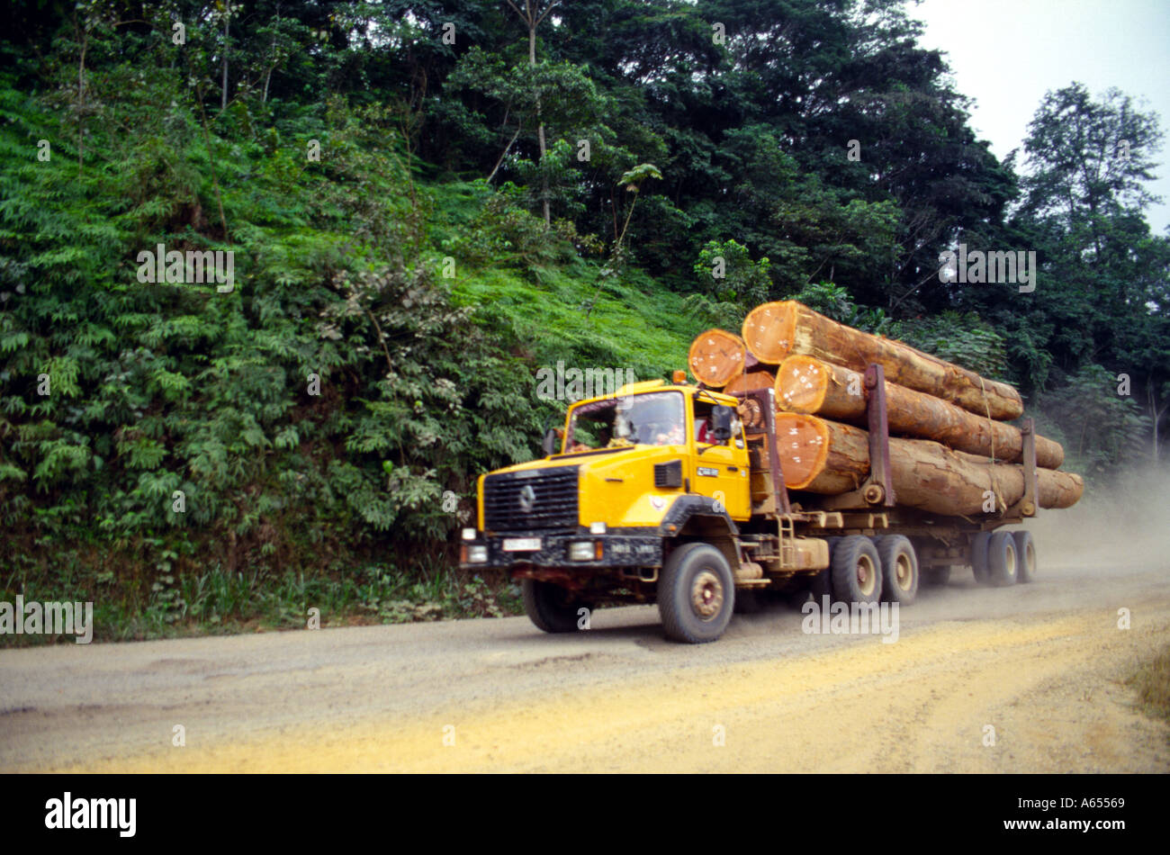 Logging Truck Gabon West Africa Stock Photo - Alamy