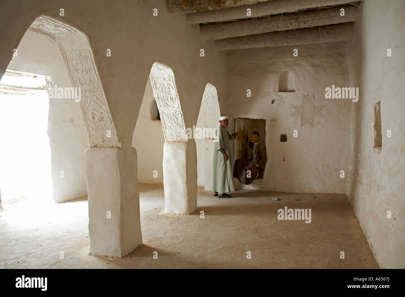 Interior of one of the schools in the ancient medina of Ghadames Libya ...