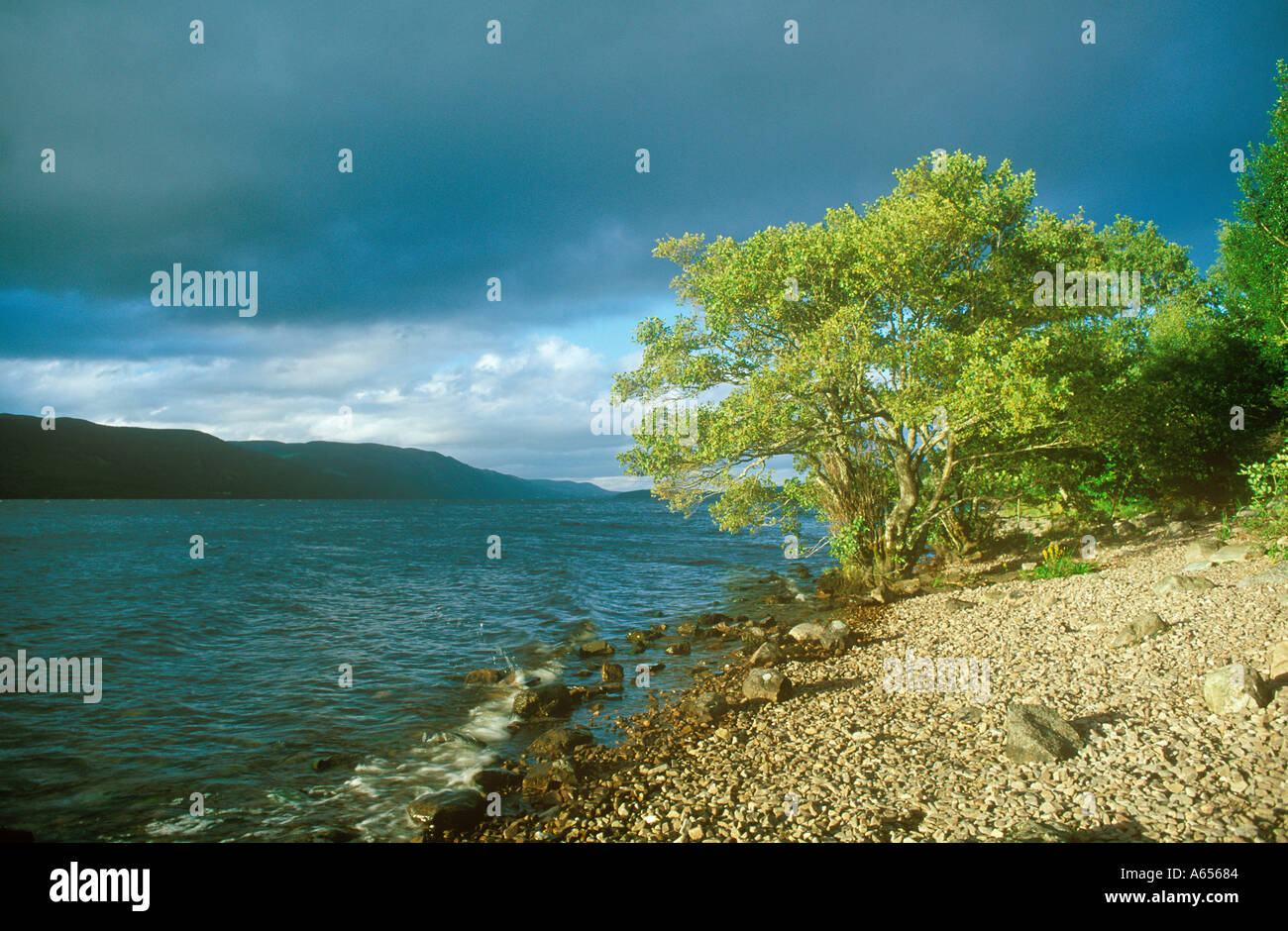 Loch Ness from South Shore Nr Dores Highlands Scotland U K Stock Photo ...