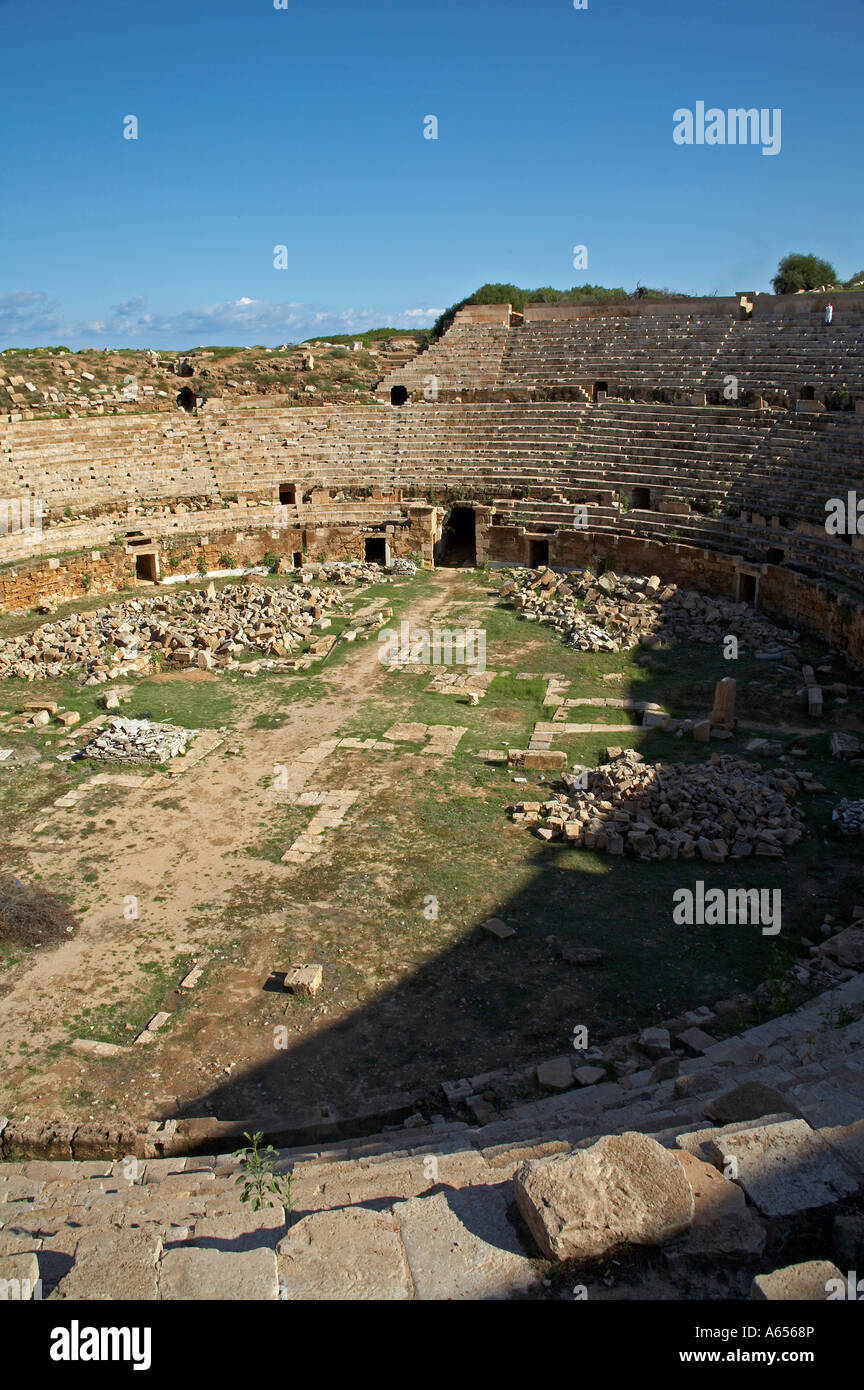 Roman amphitheatre leptis magna libya hi-res stock photography and ...
