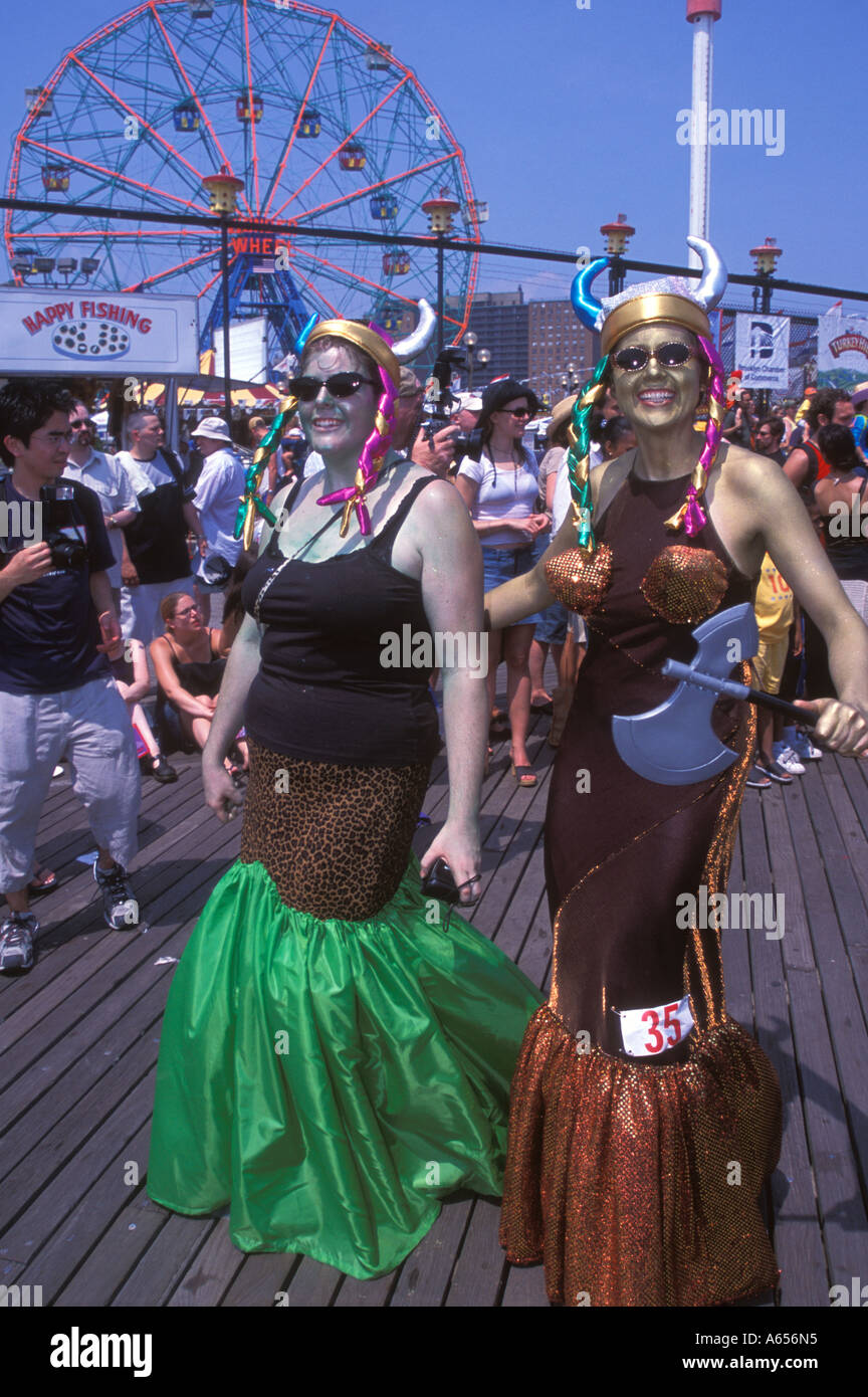 The Mermaid Parade Boardwalk Coney Island Brooklyn New York Unites ...