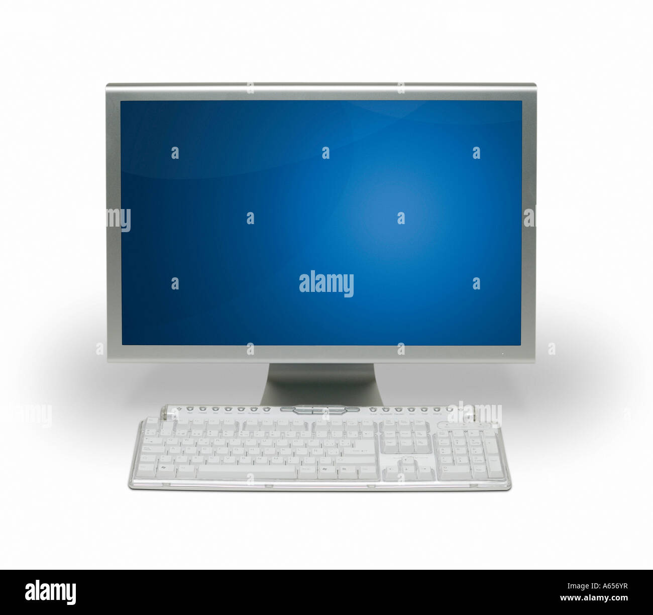 TV TELEVISION FLAT SCREEN WIDESCREEN ON WHITE BACKGROUND Stock Photo ...