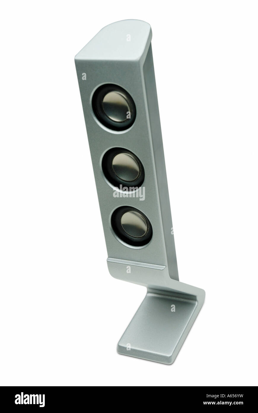 COMPUTER SPEAKER ON WHITE BACKGROUND Stock Photo - Alamy