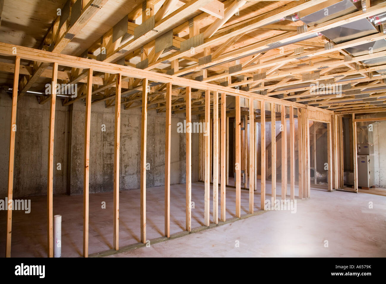 Interior of New Apartment Building under Construction Stock Photo - Alamy