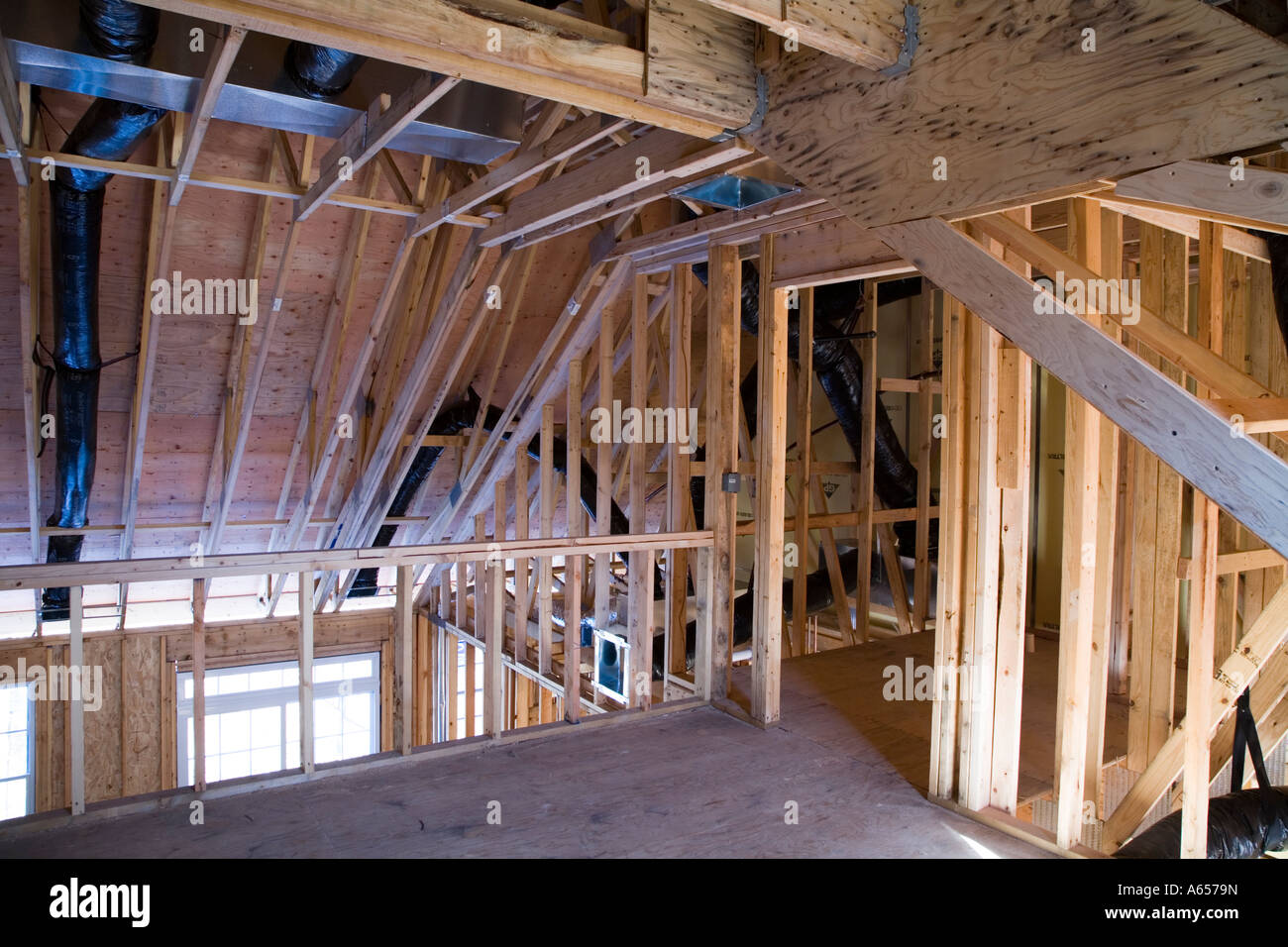 Interior of New Apartment Building under Construction Stock Photo - Alamy
