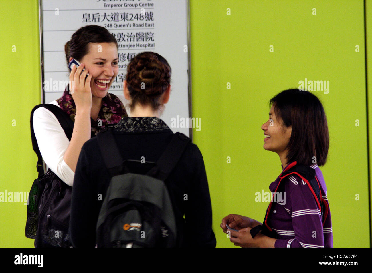 Mormon women on their yearlong mission to Hong Kong, China Stock Photo ...
