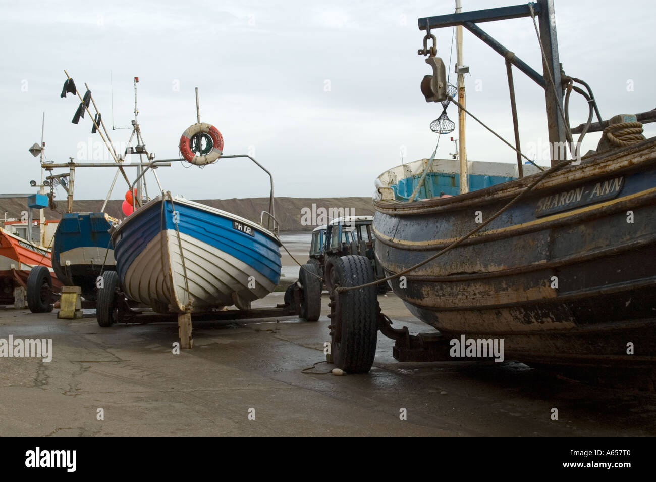 Coble boat filey hi-res stock photography and images - Alamy