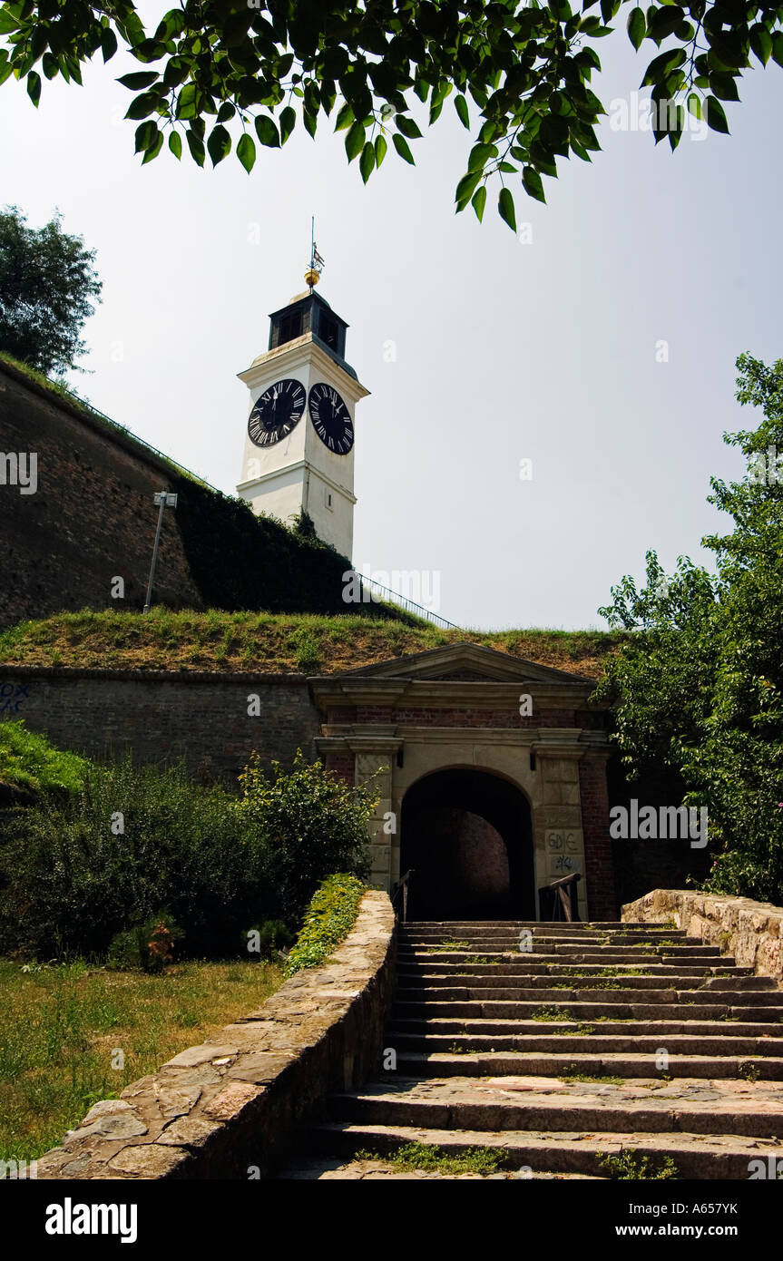 The Balkans Serbia Novi Sad Clock Tower in the Petrovaradin Citadel ...