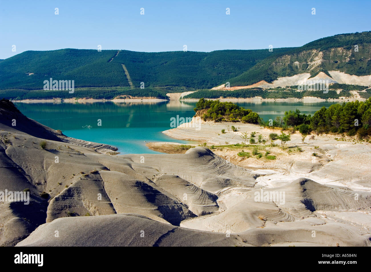 Unusual Geological Rock Formations Yesa Lake Aragon Stock Photo - Alamy