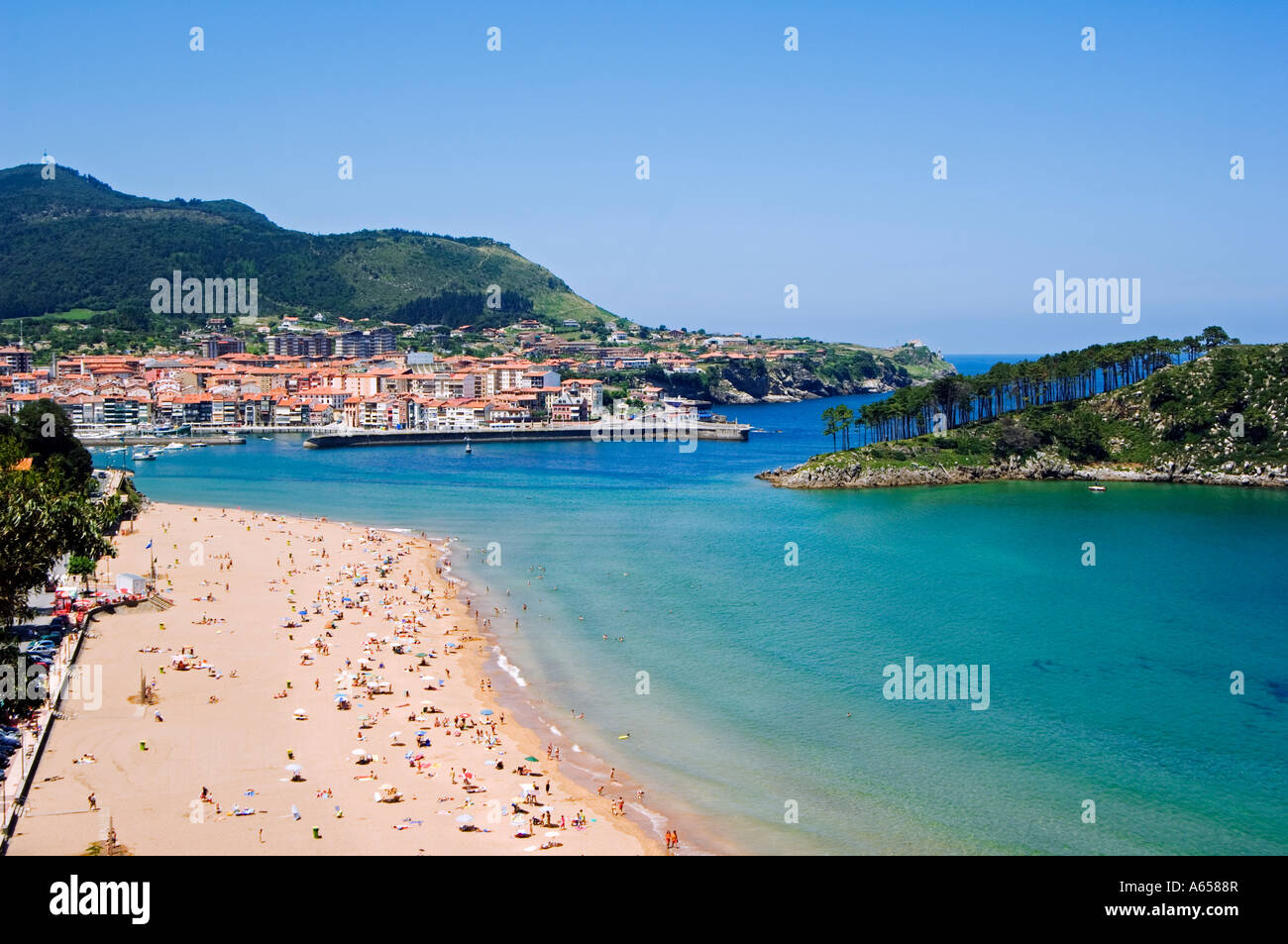 Spain Basque Country Lekeitio Beach Stock Photo - Alamy