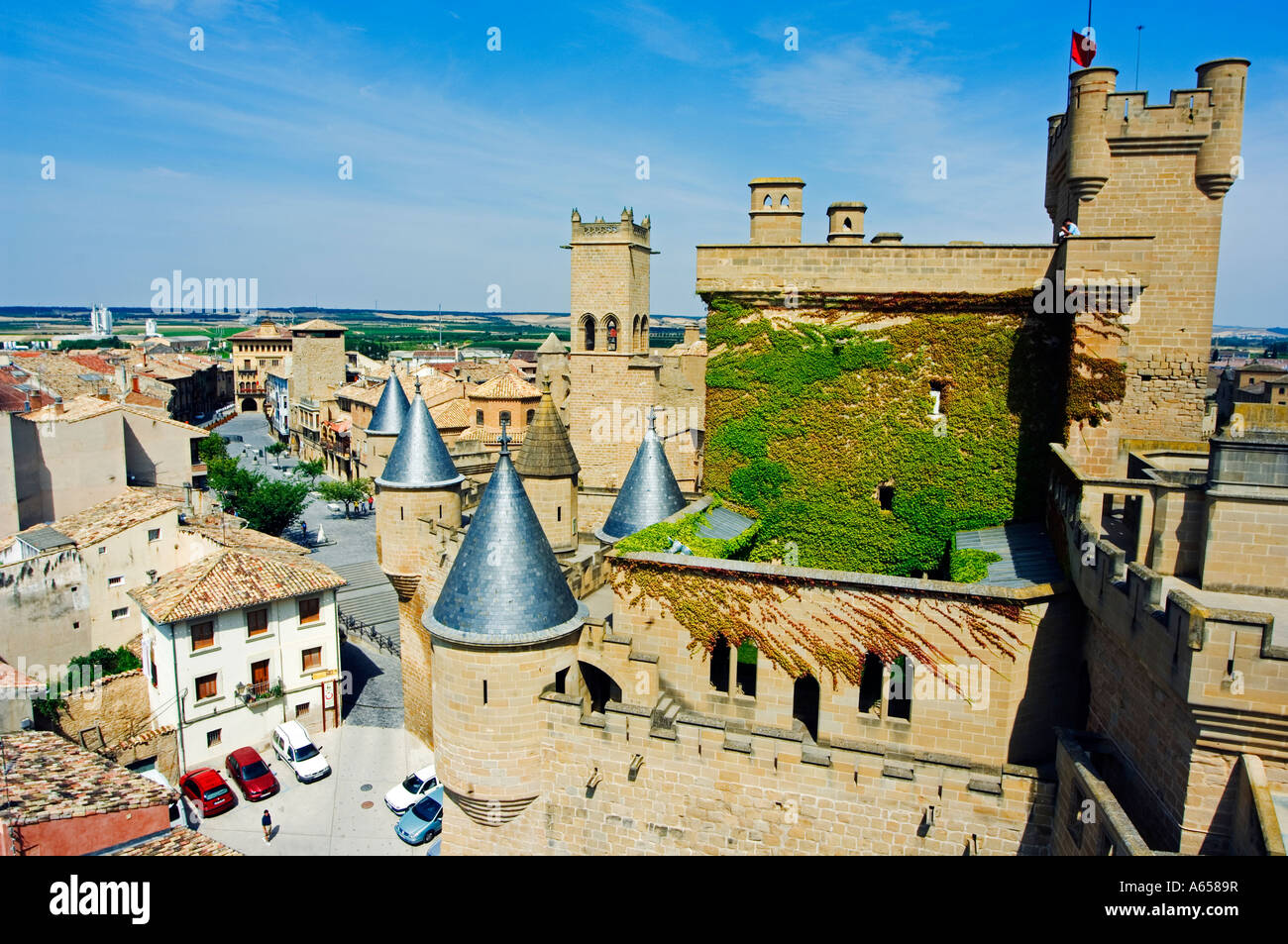 The Palacio Real Medieval Defensive Castle Complex Built by Carlos III ...