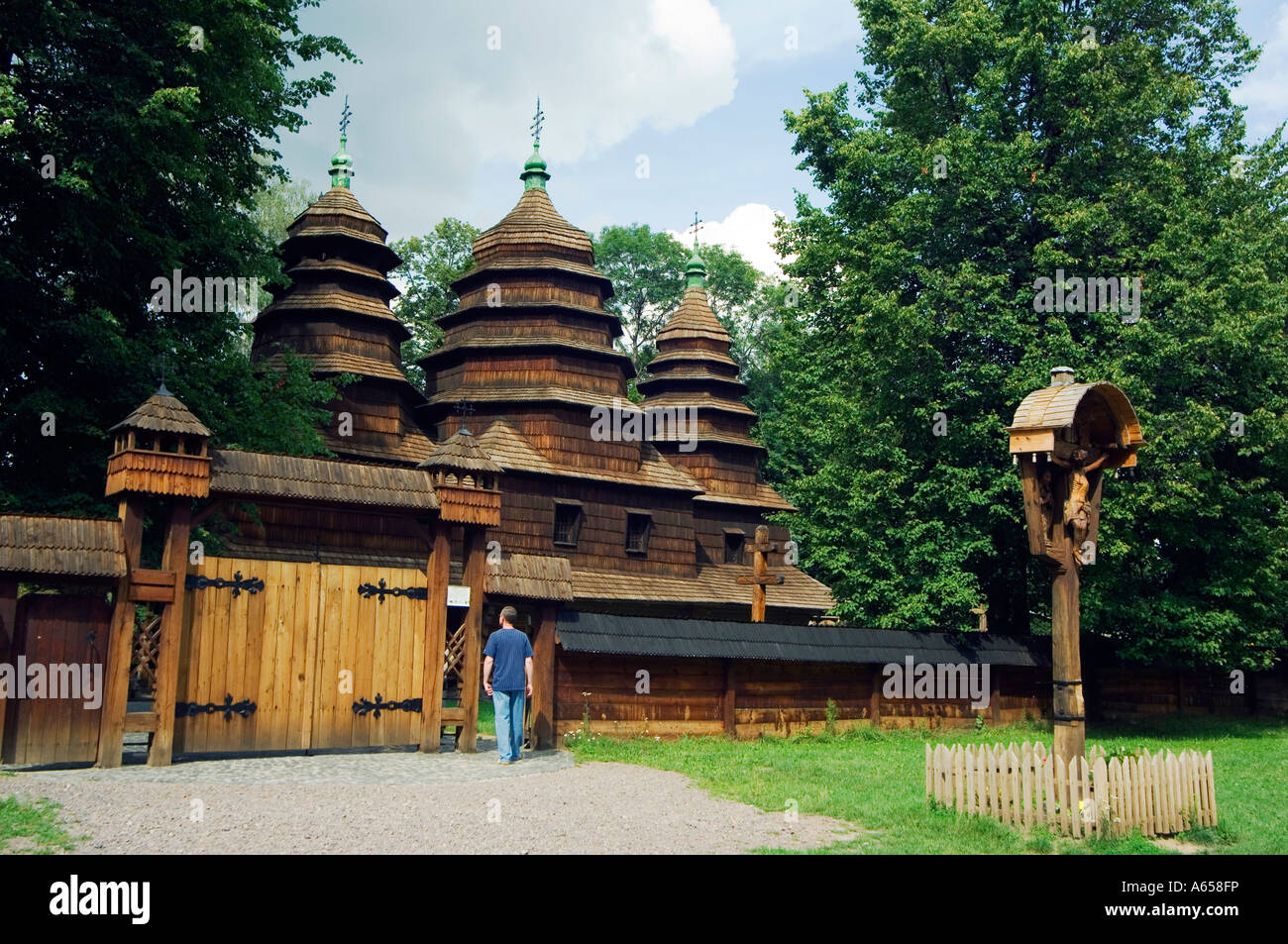 Traditional Wooden Church Stock Photo - Alamy