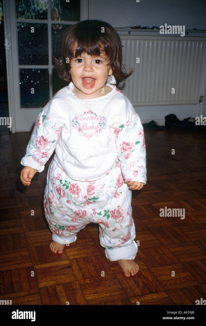 Babys First Steps Stock Photo - Alamy