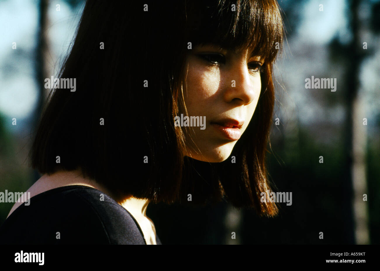 Chinese Teenager Looking Sad Stock Photo - Alamy