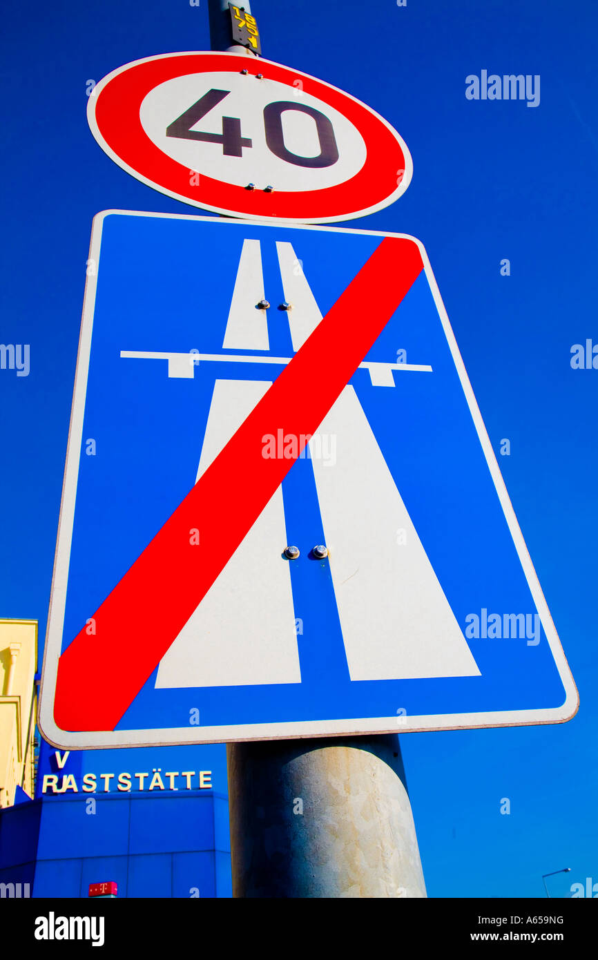Autobahn Signs Germany Stock Photos & Autobahn Signs Germany Stock ...