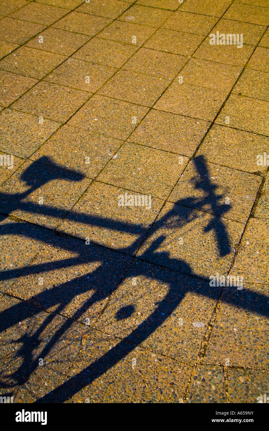 Bicycle shadow Stock Photo - Alamy