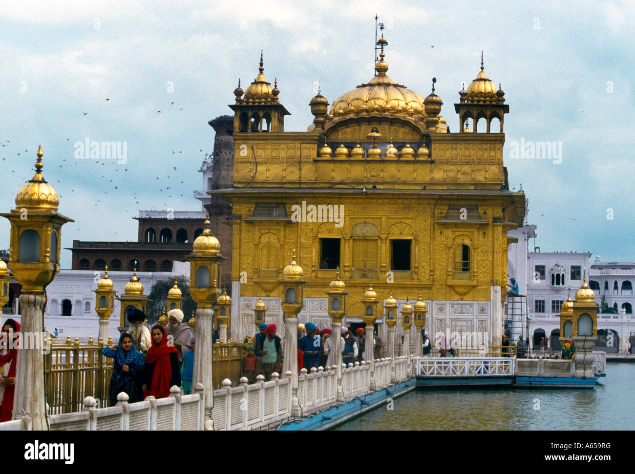 Amritsar punjab India Golden Temple Walkway To Temple Stock Photo - Alamy