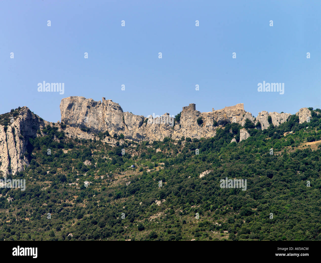 Peyrepertuse Castle Pyrenees Languedoc Roussillon France Stock Photo ...
